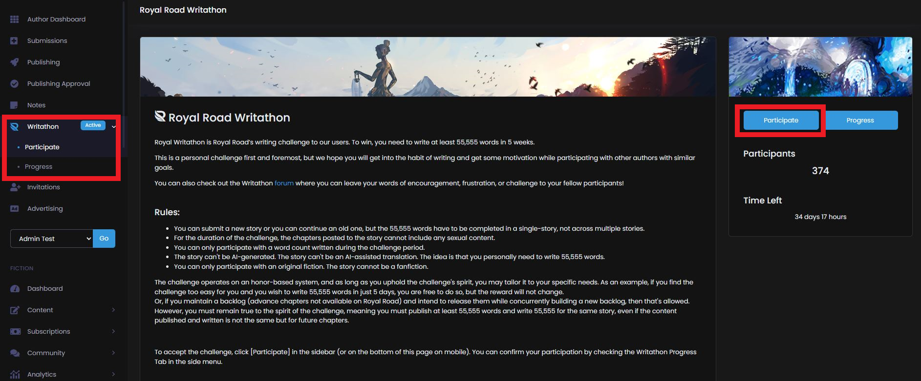 The Writathon is now Over. | Royal Road