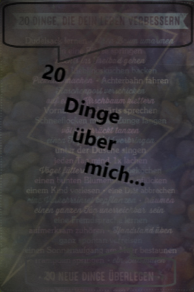 Zwanzig Dinge über mich - Zwanzig Dinge über mich [German/Deutsch ...